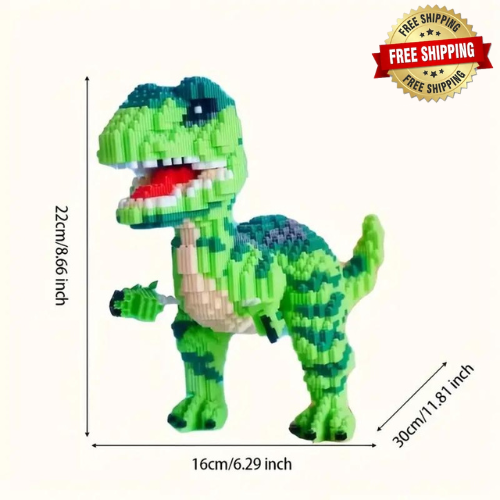3100pcs Dinosaur 3D Puzzle Building Blocks Set, Educational Model Kit ...