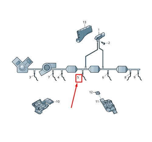 VW GOLF VII 5G MK7 EXHAUST GAS TEMPERATURE SENSOR 04L906088DH | eBay