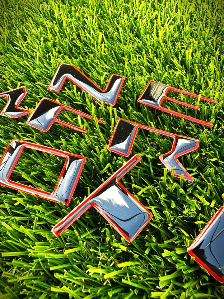 RAISED HOOD LETTERS for FRONTIER 2022-2025 GLOSSY BLACK/RED OUTLINE | eBay