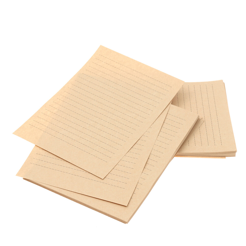 100 Sheets Office Writing Paper Letter Size A5 Blank Kraft Letter Paper ...