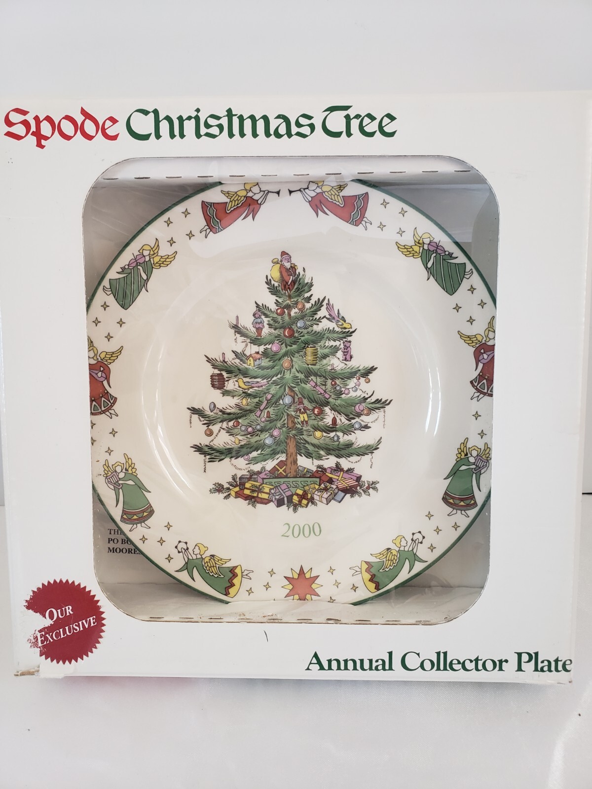 Vintage 2000 Spode Christmas Tree Annual Collector Plate With Angel ...