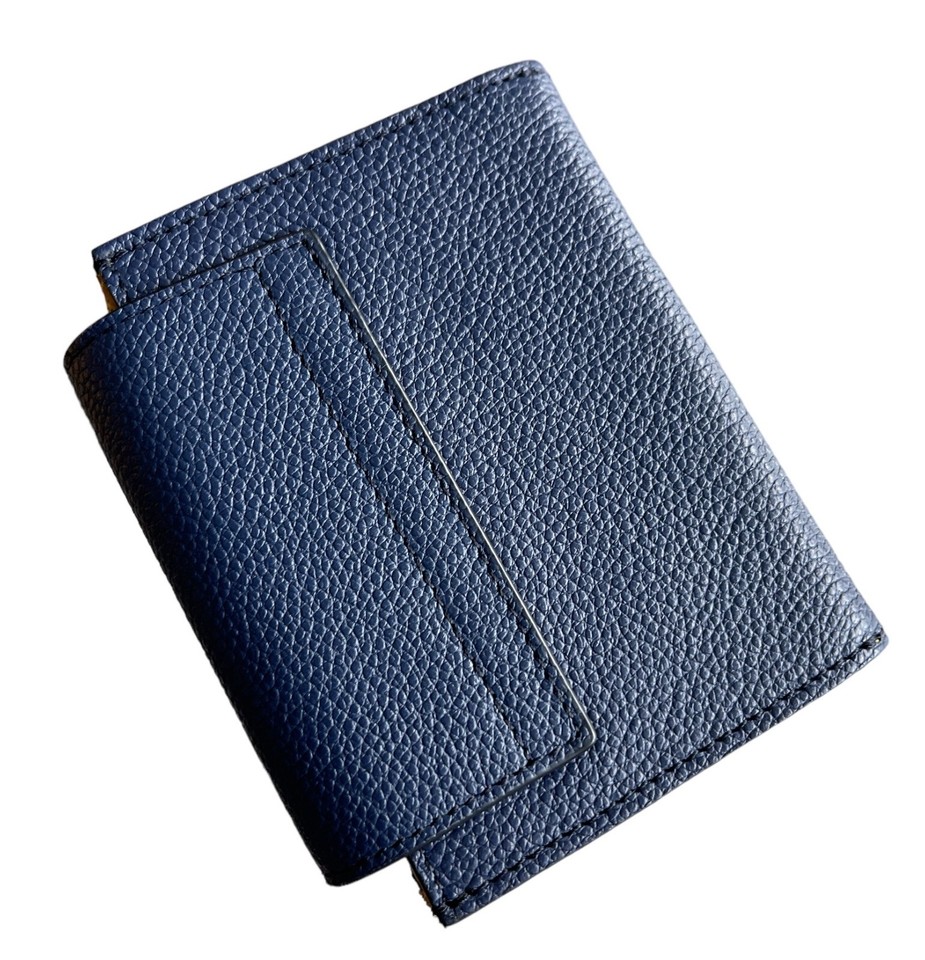 Tod's Pebbled Leather Accordian Card Wallet, Blue & Orange ...