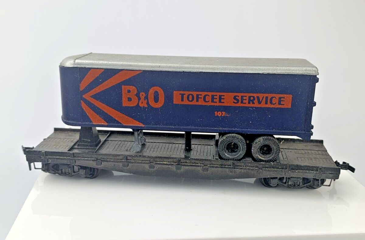 Ulrich HO Scale Semi Truck Trailer On Flat Car B&O Baltimore & Ohio | eBay