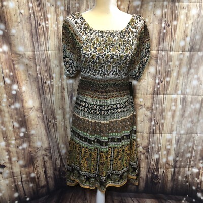 Ana & Kate Multicolored Dress With Elastic Fitted Bodice And A Line Hem ...