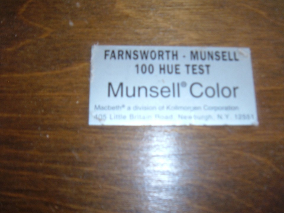 Farnsworth Munsell 100 Hue Test Color Set w/ Wooden Case NICE | eBay
