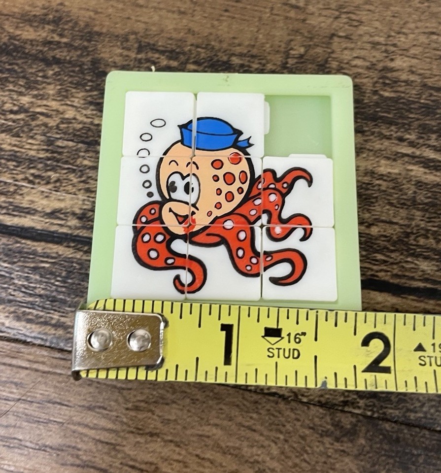 Vintage Mini Octopus In Sailor Hat 1.75" Slide Puzzle Toy Ocean Sea | eBay