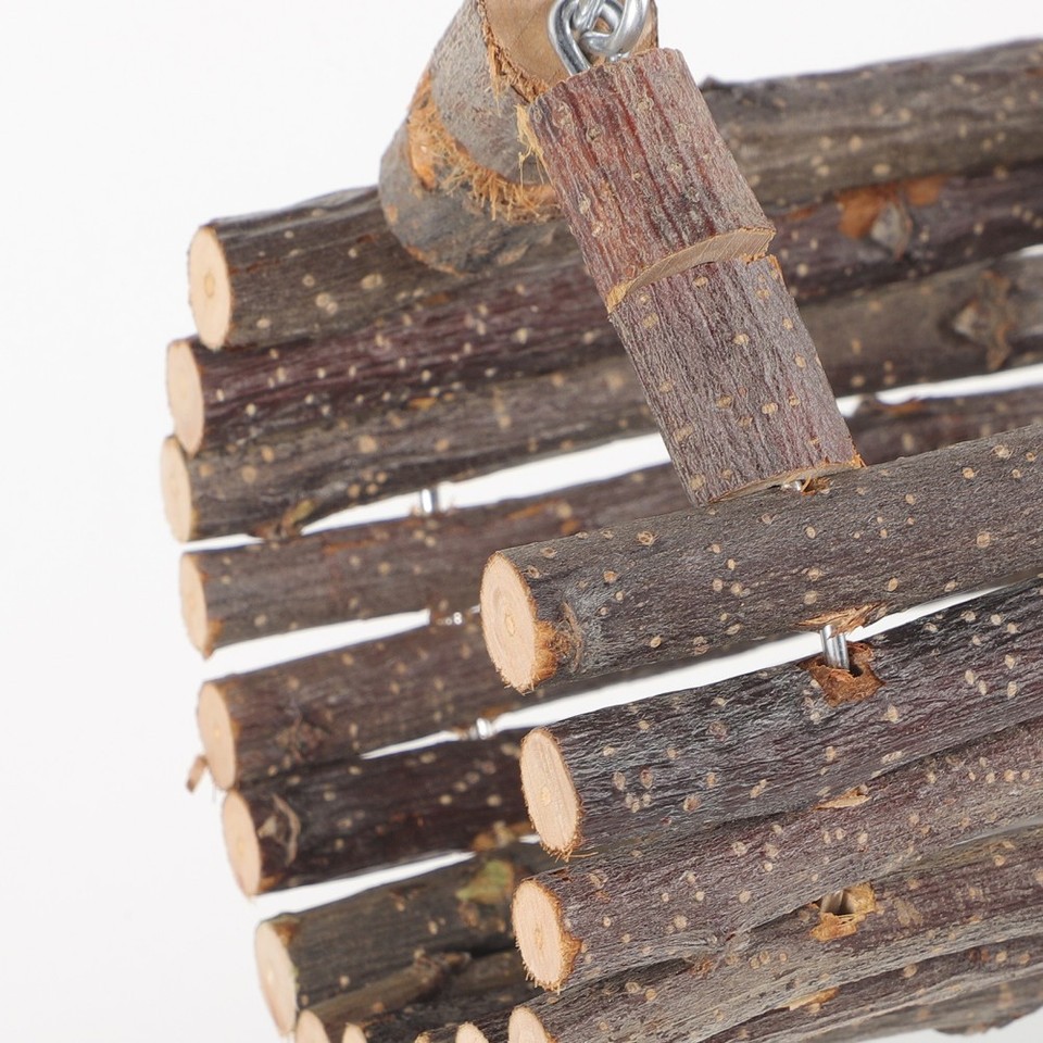 Wooden Hamster Hammock Toy Dwarf Hamster Rat Hanging Swing Small Cage ...