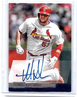 MATT ADAMS 2015 TOPPS STADIUM CLUB CERTIFIED AUTOGRAPH | eBay