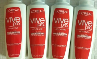 4x L'Oreal Vive Pro Color Vive Hi Gloss Conditioner For Color Treated ...