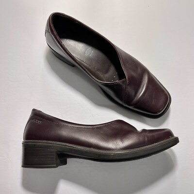 ECCO LIGHT Comfort Loafer Sz 38 Shoes Vegetable Tanned Cafe Brown US 7. ...