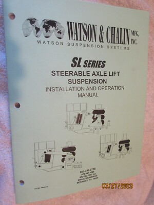 NEW OEM Watson Chalin SL Series Steerable Axle Lift Suspension ...