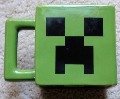 Minecraft Creeper Ceramic Face Mug Tea Coffee Game Green Cup Mojang ...