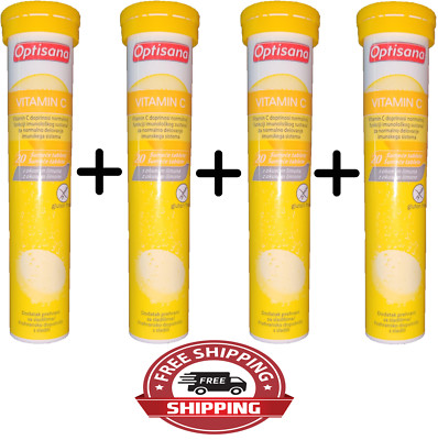 4 x 20 OPTISANA VITAMIN C EFFERVESCENT TABLETS - ACTION !!! | eBay