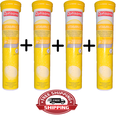 4 x 20 OPTISANA VITAMIN C EFFERVESCENT TABLETS - ACTION !!! | eBay