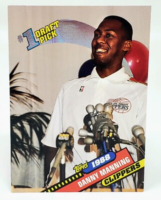 1992-93 Topps Archives Danny Manning #1 Draft Pick Kansas, LA Clippers ...