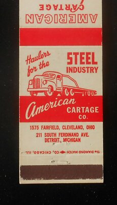 1950s American Cartage Company Steel Industry Detroit MI Old Truck ...