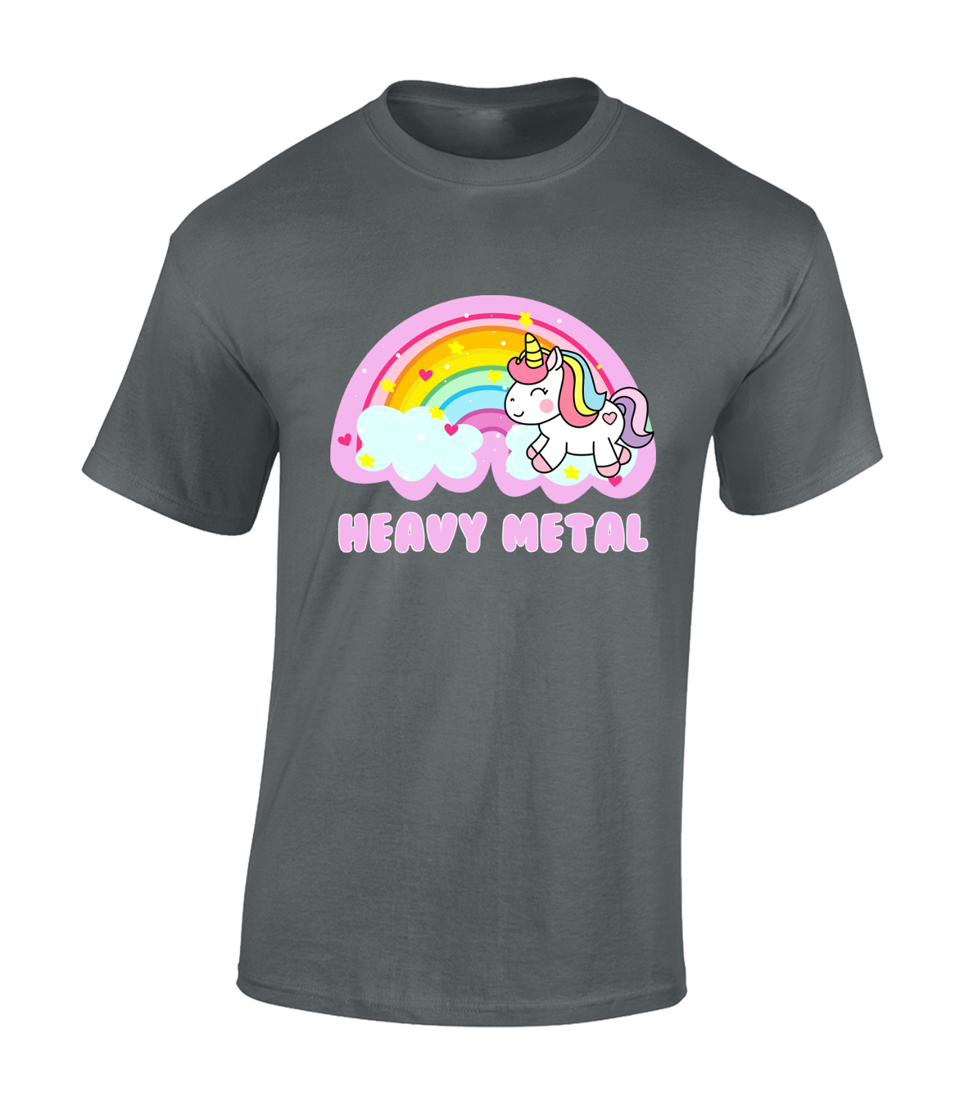 HEAVY METAL UNICORN MENS T SHIRT FUNNY JOKE CUTE DESIGN SARCASTIC MUSIC ...