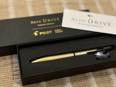 PILOT Acro DRIVE Ballpoint Pen Gold Color 100th Anniversary Limited ...