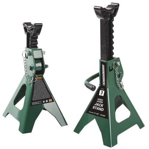 2 Piece Set 3 Ton Double Lock Jack Stands High Grade Steel 6000 lb ...