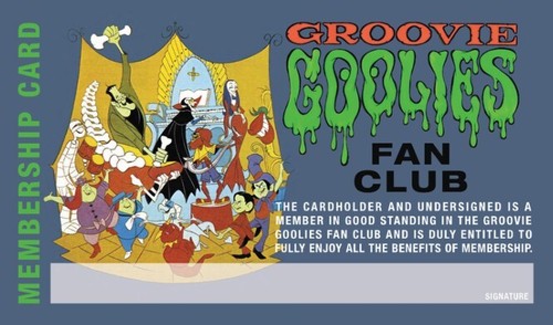 GROOVIE GHOULIES FAN CLUB MEBERSHIP CARD - VINTAGE FANTASY CARD | eBay