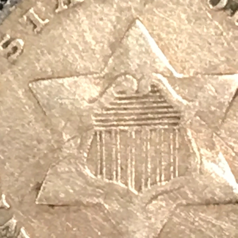 HIGHER GRADE 1853 THREE 3 CENTS TRIME SILVER COIN-JUN333 | eBay