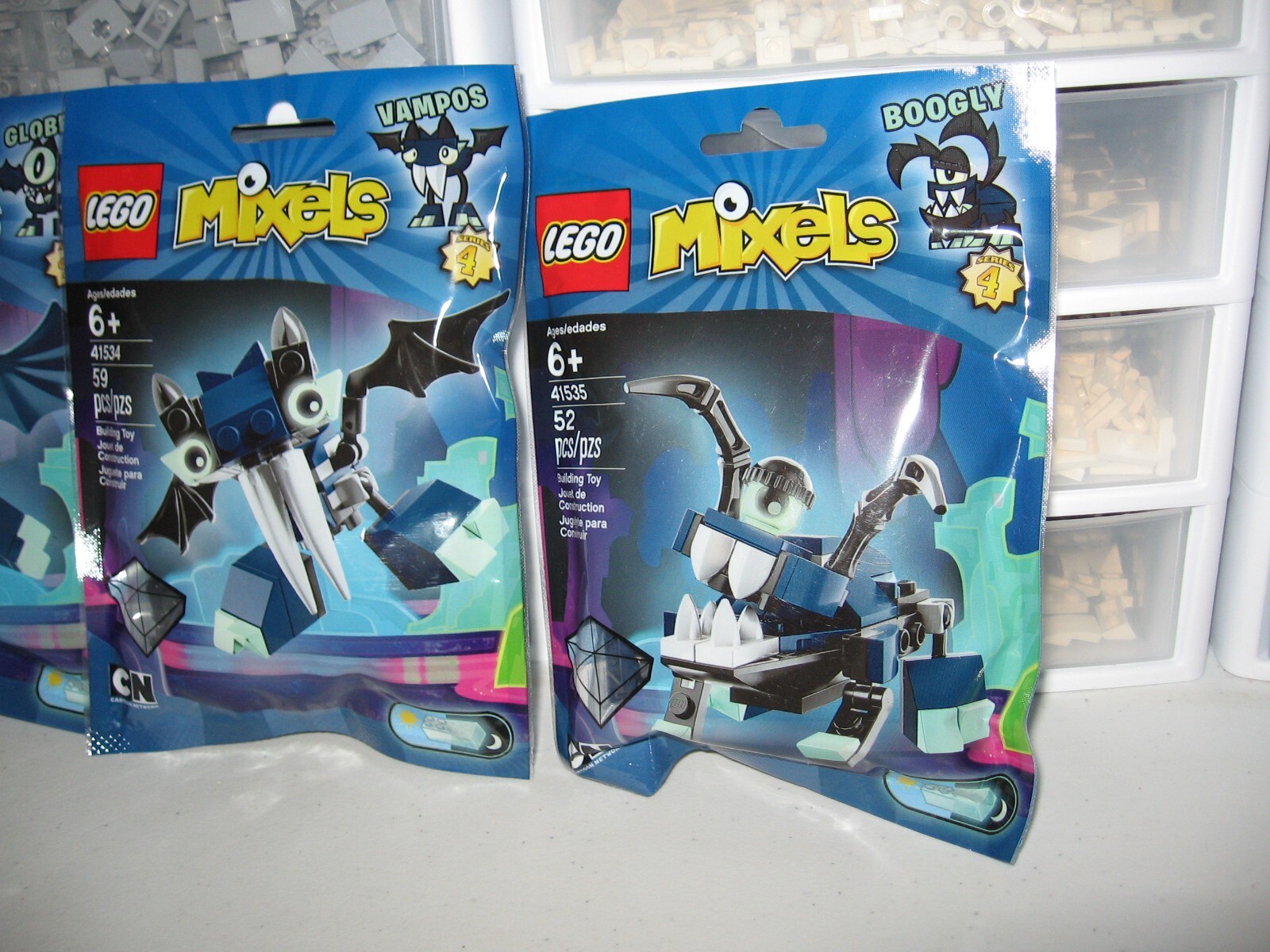 Lego Mixels Series 4 VAMPOS,GLOBERT,BOOGLY Glow in the dark NEW From ...