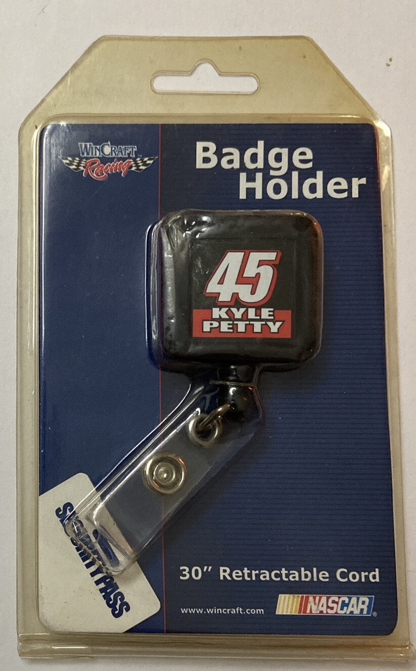 NASCAR Badge Holder 45 Kyle Petty Winecraft Racing 30" Retractable Cord ...