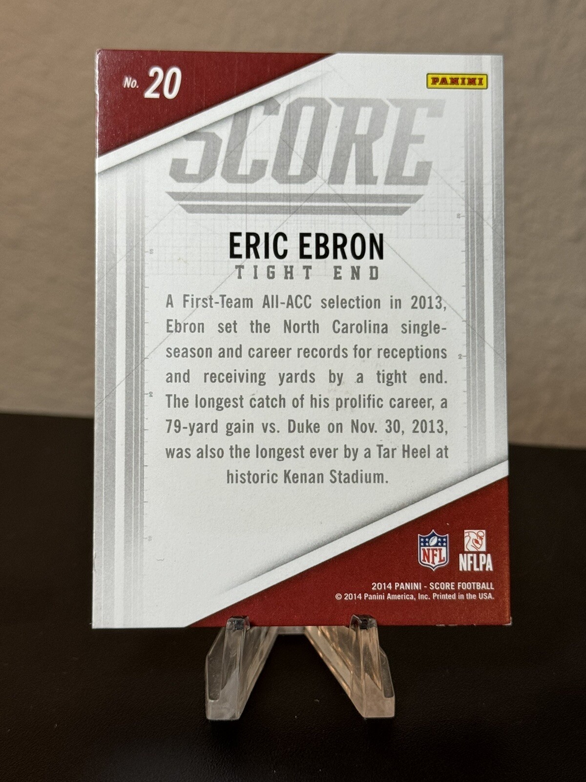 2014 Score Team Helmets #20 Eric Ebron Rookie Card (RC) /99 - Detroit ...