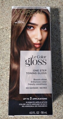 L'Oreal Le Color Gloss One Step Hair Toning RICH BRUNETTE Boosts Shine ...