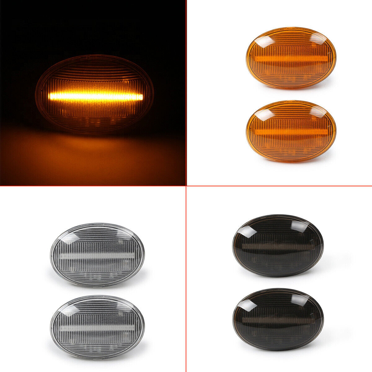 2PCS Amber LED Side Marker Light Fender Lamp For MINI Cooper R56 R57 ...