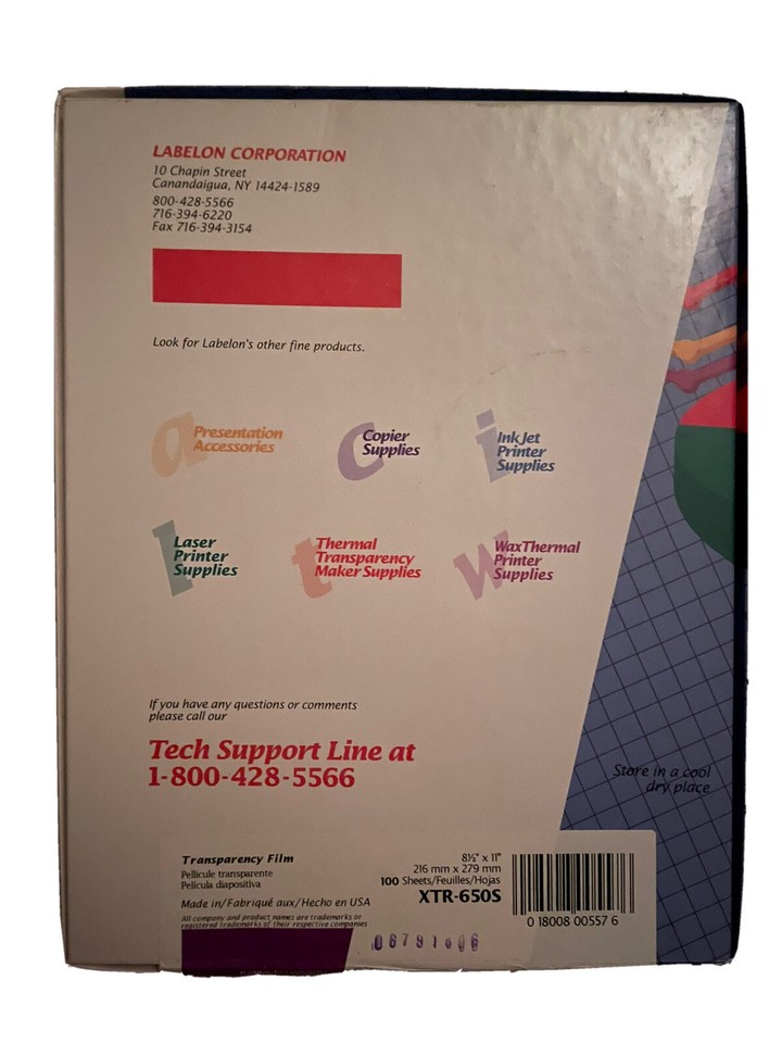 LabelOn Projector Transparency Film / Copier transparencies - 49 Sheets ...