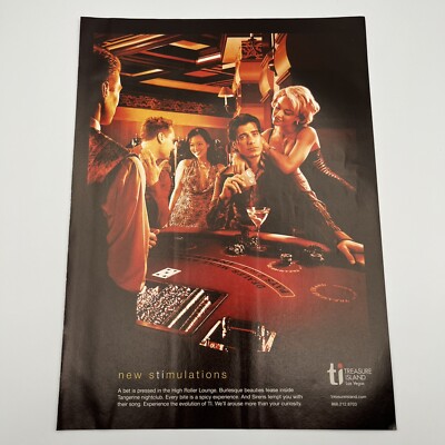 Treasure Island Las Vegas Casino Hotel 2005 Print Ad 8"x11" blackjack ...