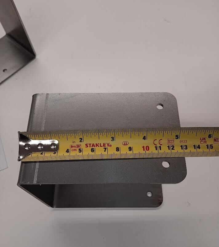 Bolt Down U Shape Post Support Heavy Duty Fence Foot Base Bracket 100mm ...