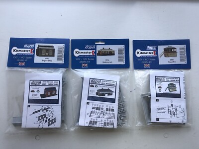 Three New Dapol Plastic Kits Engine Shed, Booking Hall & Signal Box OO ...