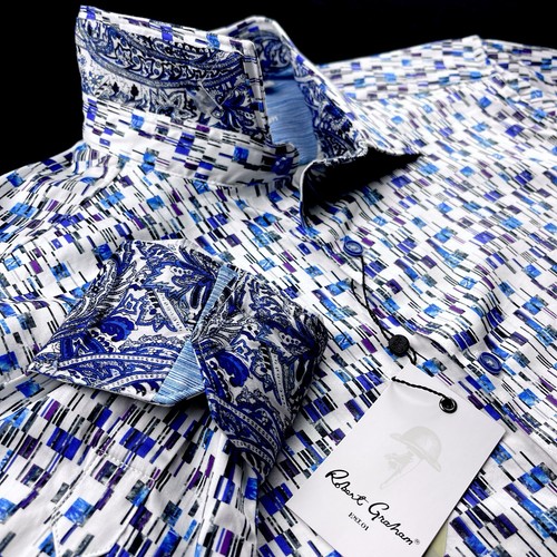 Robert Graham Geometric Paisley Colorful Print Sport Shirt Large $198 ...