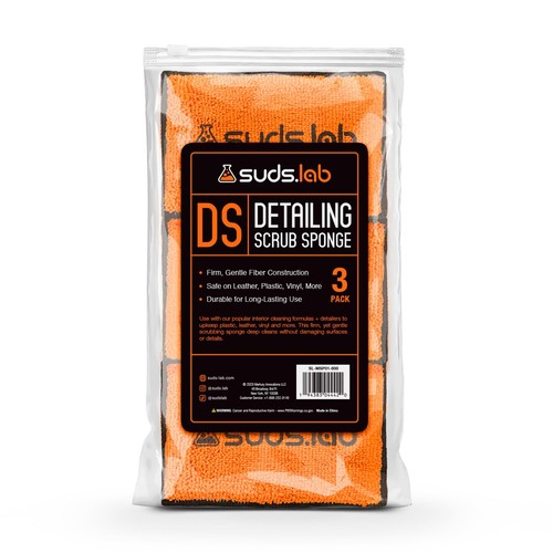 Suds Lab DS Microfiber Detailing Scrub Pad 3 Pack - Car Interior ...