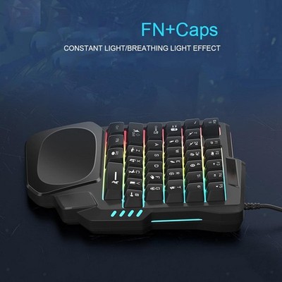 Gaming Keypad Mini Cool Backlit One-Handed 35-Key for Video Gaming ...