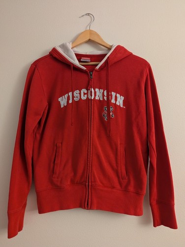 Colosseum Womans Size Small Wisconsin Badgers Zip Up Hoodie Red White ...