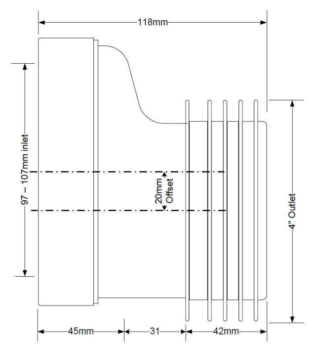 Multikwik Offset WC Pan Connector X 2 Mk02 for sale online | eBay