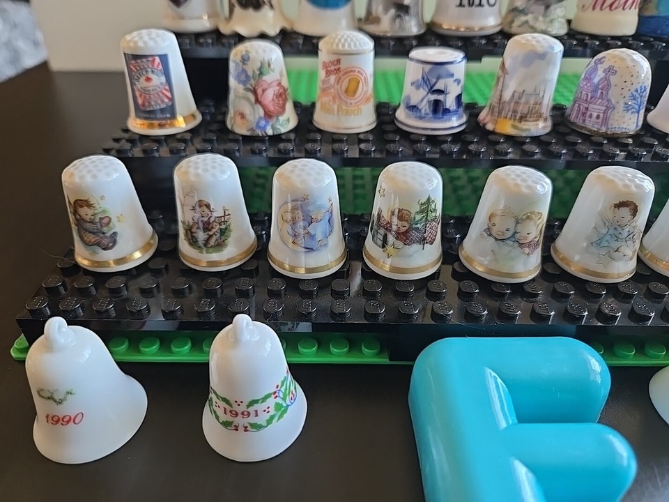 Lot Of 38 Thimbles - Collector Thimbles - Includes Various Moments ...