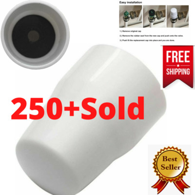 1 Radiator Valve Cap Universal Replacement Central Cover Valve White ...