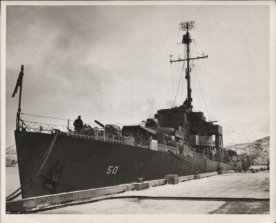 1945 Press Photo Official Coast Guard Photo USS Carson City Weather ...