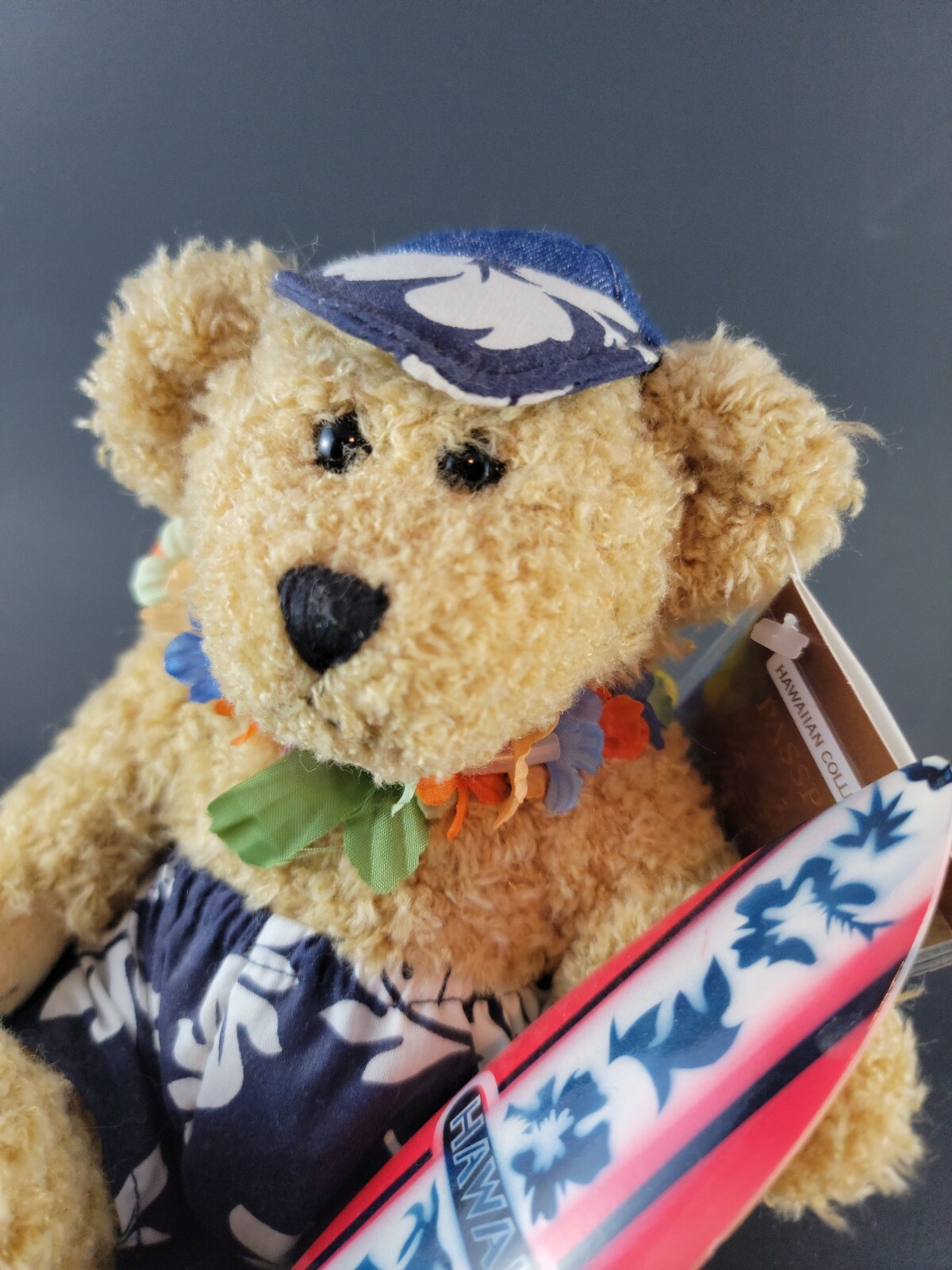 Bear Plush Hawaiian Surfer w Passport Stuffed Animal Name Keikiokekai ...