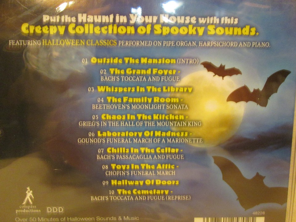 Halloween Spooky Sounds CD, Sounds of Halloween Scary Music, etc. NEW ...