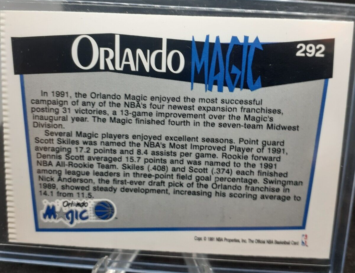 1991-92 NBA Hoops, Orlando Magic card. | eBay Australia