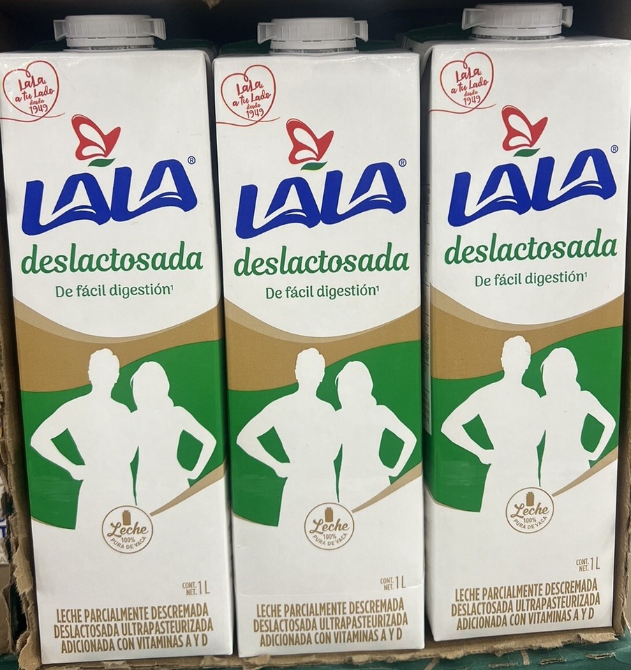 4 Leche LALA Deslactosada Mexican Brand Lala Lactose Free Milk 1 Liter ...