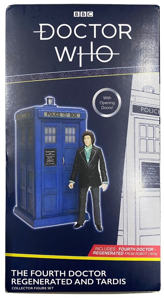 Doctor Who Fourth Dr Regenerated & TARDIS from 1974s Robot Action ...