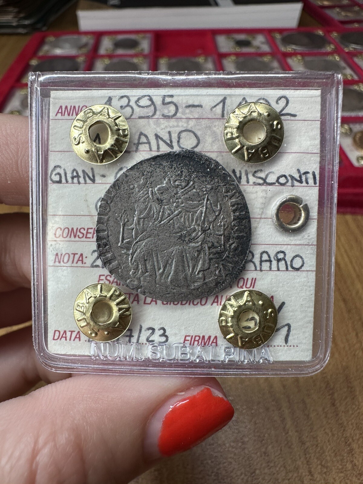 MONETA MILANO GIAN GALEAZZO VISCONTI GROSSO 1395 - 1402 RARO sigillata ...