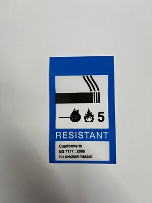 Fire Resistant Flame Retardant labels Safety Label LOW / MED Hazard ...