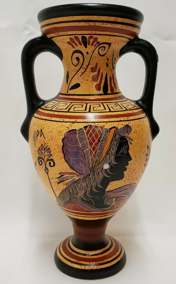 Ares God Hera Goddess Rare Hand Painted Ancient Greek Art Vase Amphora ...